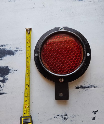 Antique Red Glass Reflector License Plate Topper | eBay