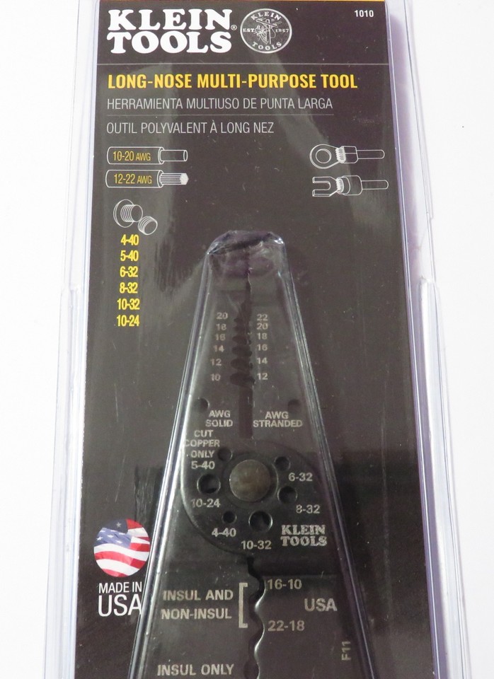 Klein Tools 1010 Long Nose Multi Tool Wire Stripper Wire Cutters ...