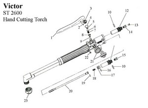 REPAIR KIT - VICTOR ST2600 2600 HAND CUTTING TORCH COMPLETE REBUILD | eBay