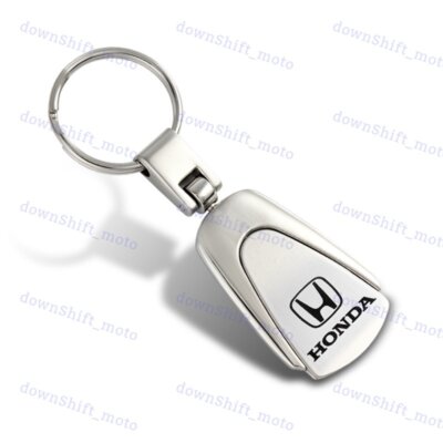 Honda Logo Tear Drop Authentic Chrome Key Fob Keyring Keychain Tag ...