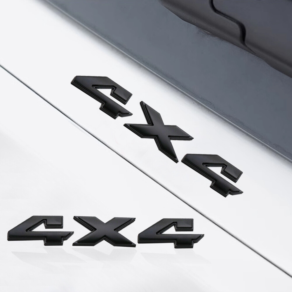1x 3D Black 4X4 Four-Wheel Drive Emblem Badge Tailgate Sticker Car ...