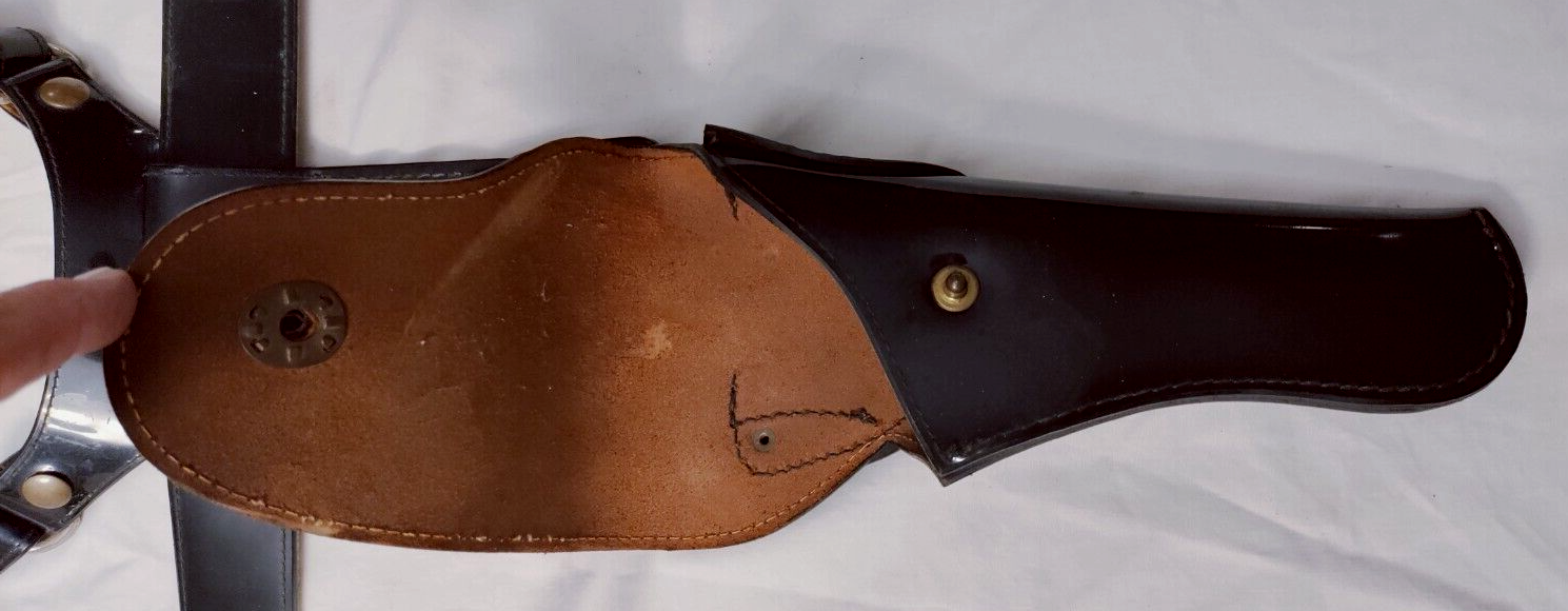 Vintage Police/Highway/Military Leather Flap Holster Cross Body ...