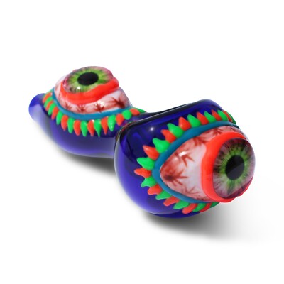 MONSTER PIPE 5.5" Scary GLOW Glass Hand Pipe Spoon Pipe Bowl Pipe Devil ...