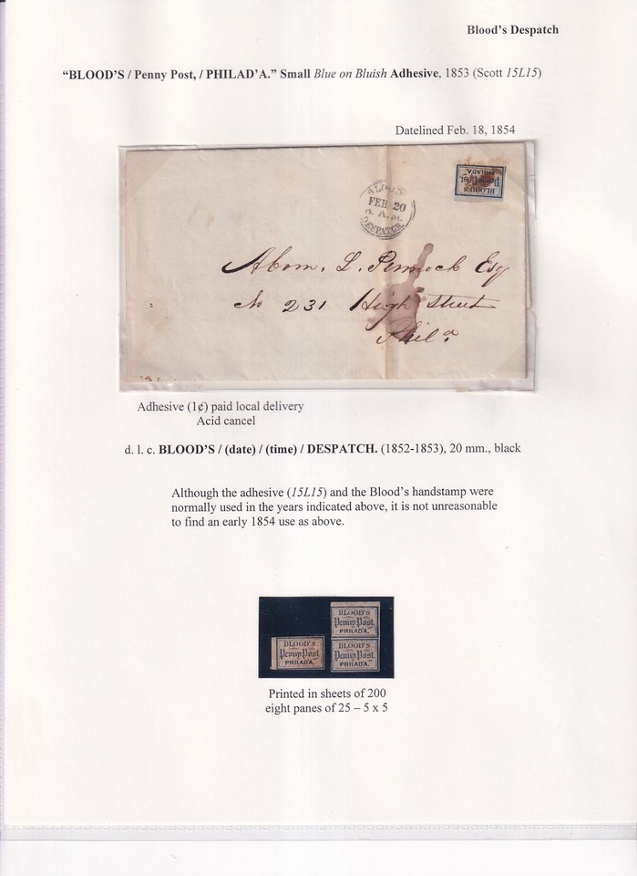 35 Blood Blood's Bloods Despatch Local Post covers & envelopes + more ...