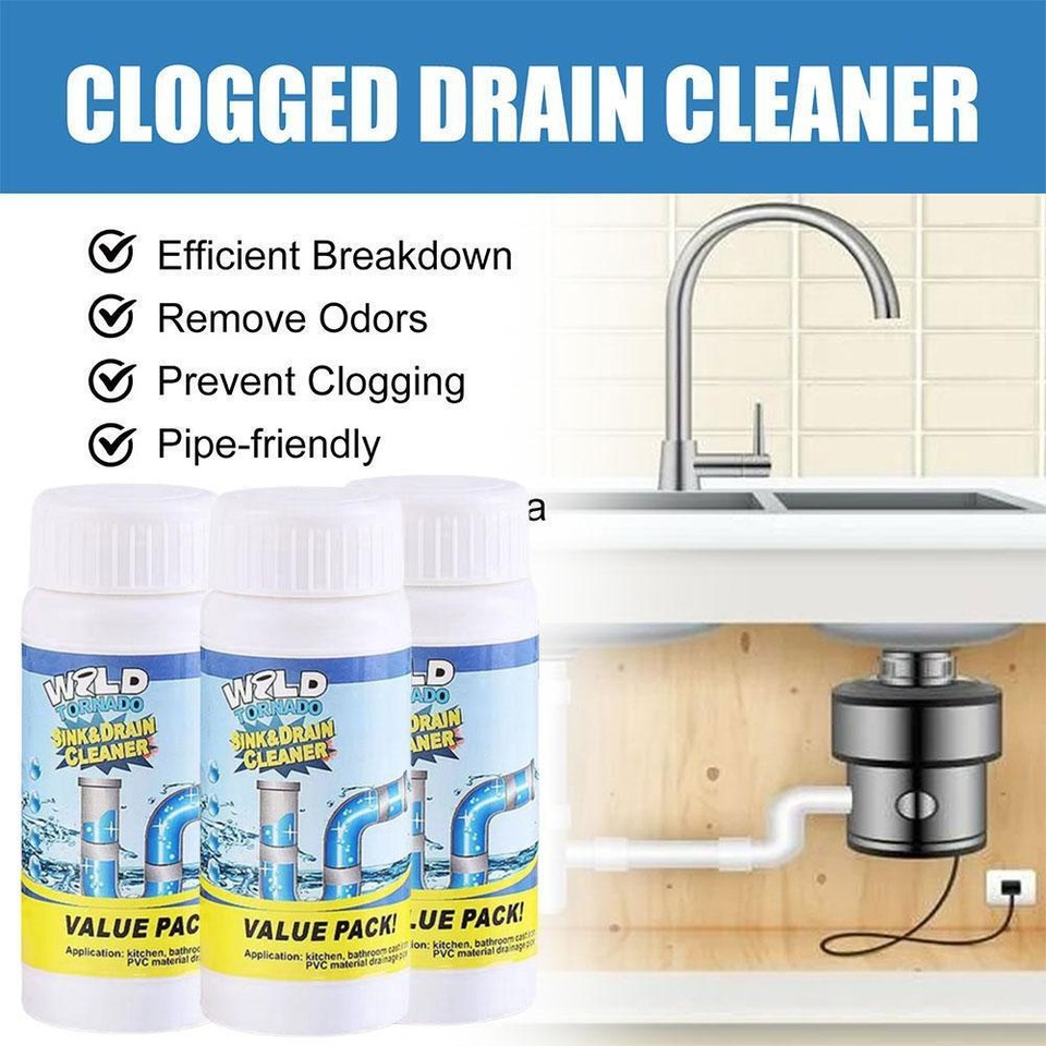 1/2/3PCS Fast Drain Remover Hot Sink Pipe Dredge Bomb Toilet Foaming ...