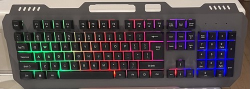 Black Titan Wired Led Metal Gaming Keyboard | eBay