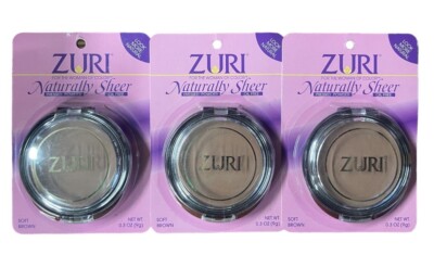 Zuri Naturally Sheer Pressed Powder - Soft Brown ( 3 Pack ) 9g Each ...