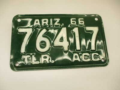 Arizona 1966 INT TLR. License Plate Vintage Garage Man Cave Collector ...