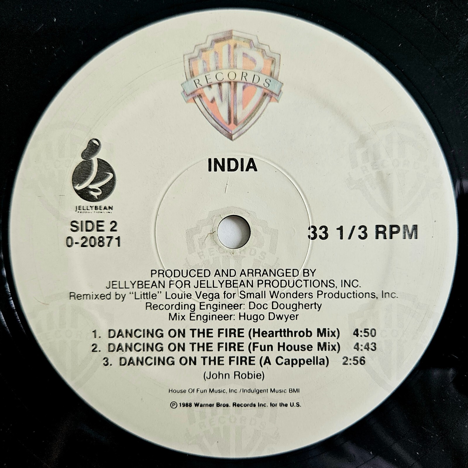 India - Dancing on The Fire U.s. 12 Inch Single Record 1988 5 Tracks ...