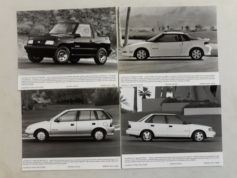 Chevrolet Geo New model Announcment 1990 Geo car and truck press kit | eBay