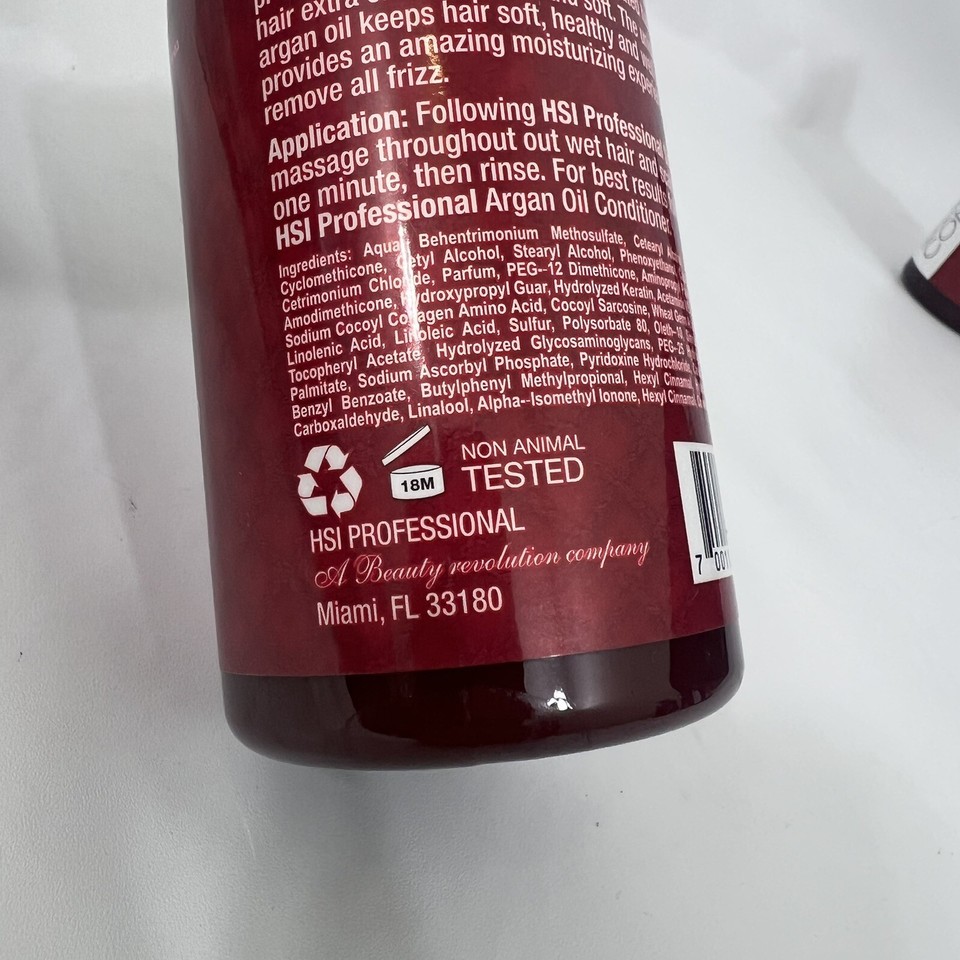 HSI Professional Argan Oil Silky Shampoo & Smoothing Conditioner Set Of ...