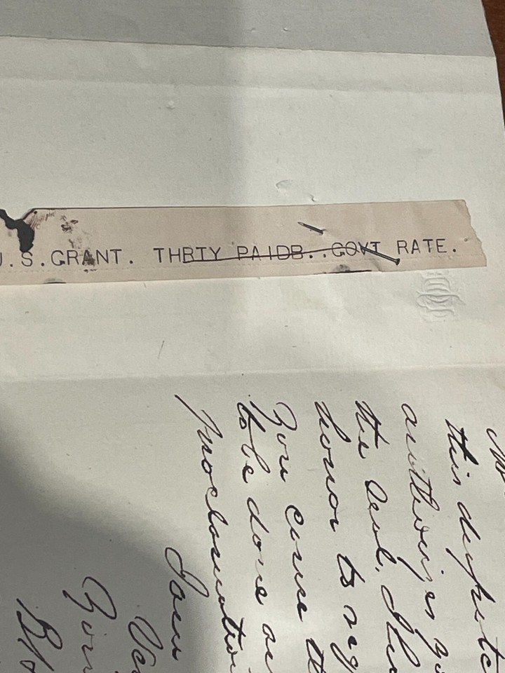 President U. S. Grant signed document suspends writ of Habeas Corpus ...