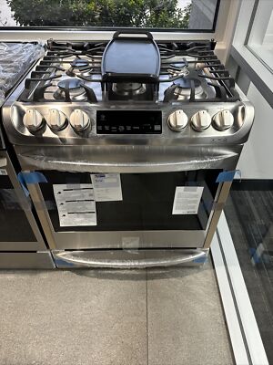 LG LSD4913ST 30 Inch Smart Slide-In Dual-Fuel Electric Range in ...