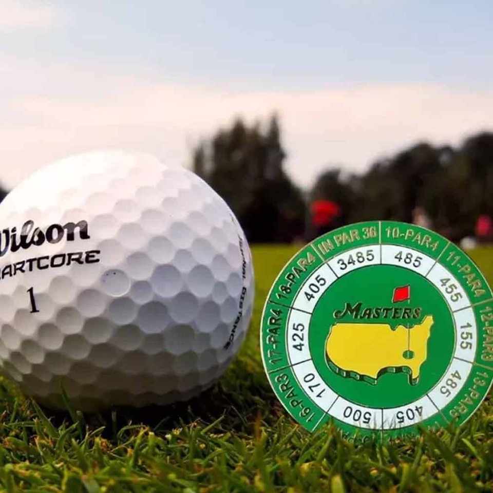 The Masters Scorecard Golf Ball Marker,2024Masters Tournament Coin With ...