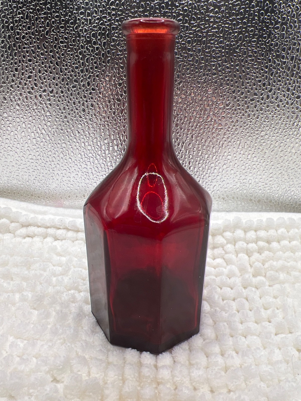 Vintage Red Wheaton N. J. 5 1/2” Glass Octagon Bottle Long Neck | eBay
