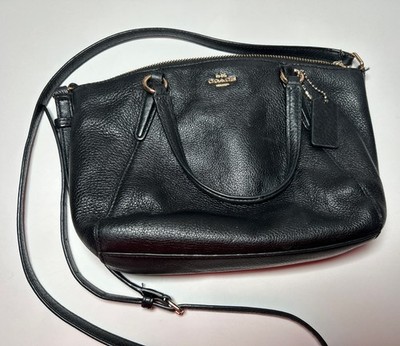 Coach Kelsey Mini Crossbody Satchel Bag F57563 Black Genuine Leather ...