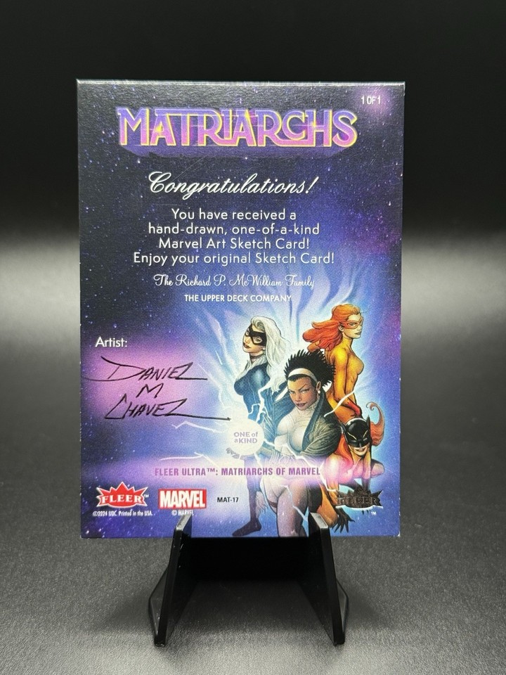 STORM 2024 UD Marvel Matriarchs SET PULLED Sketch Card 1/1 - Daniel M ...