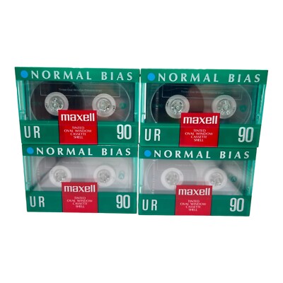Maxell UR 90 Normal BIAS Audio Cassettes Brand New Sealed 4 Pack | eBay