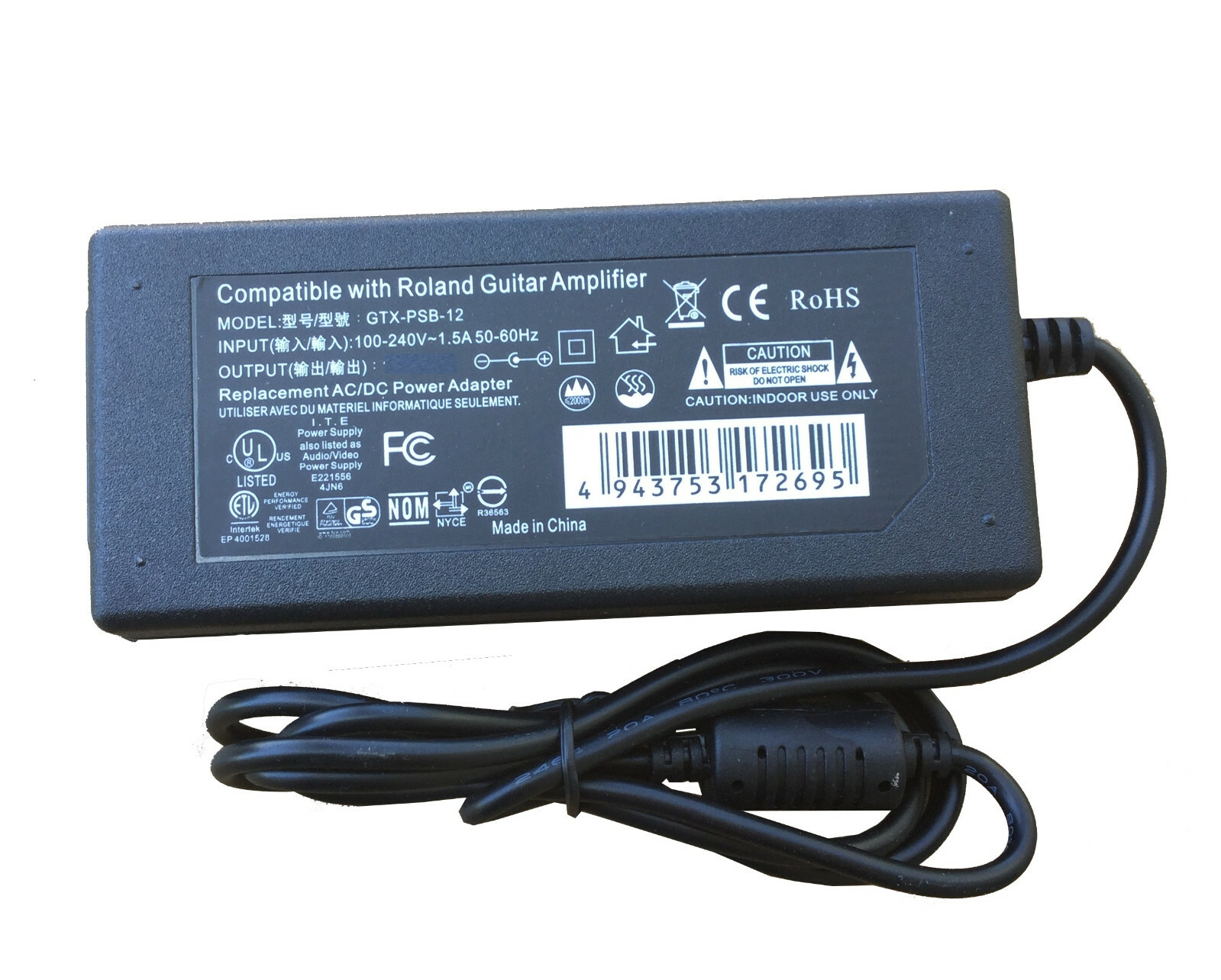 AC Adapter - Power Supply for Roland AC-40 Battery-Powered Portable Amp ...