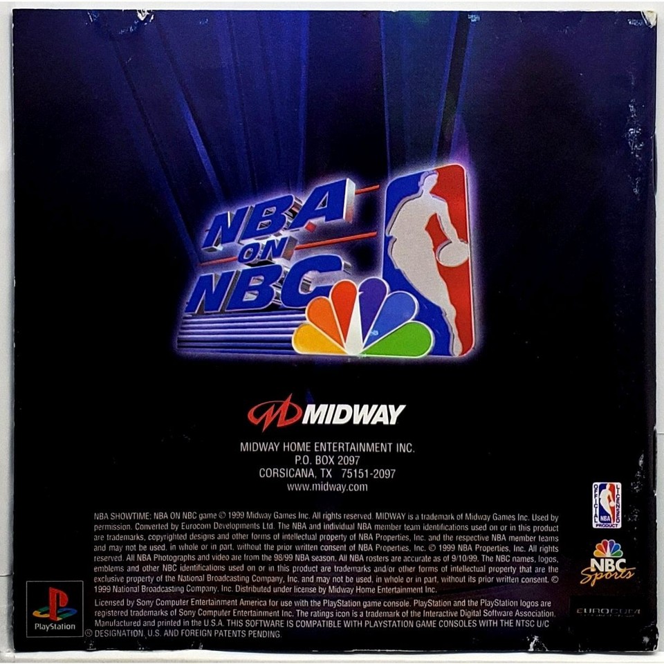 (Manual Only) NBA Showtime NBA on NBC Sony Playstation Authentic | eBay