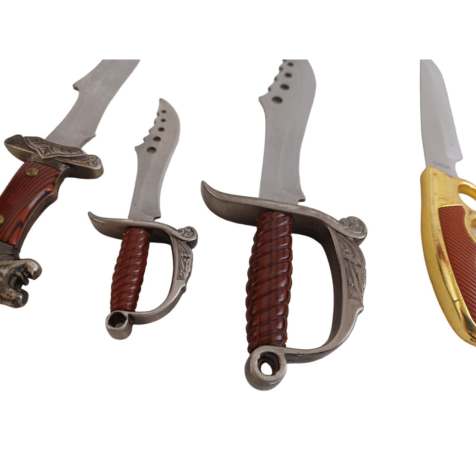 Lot of 4 Miniature Knives Dagger Swords Letter Openers Mini Sabres 3.75 ...