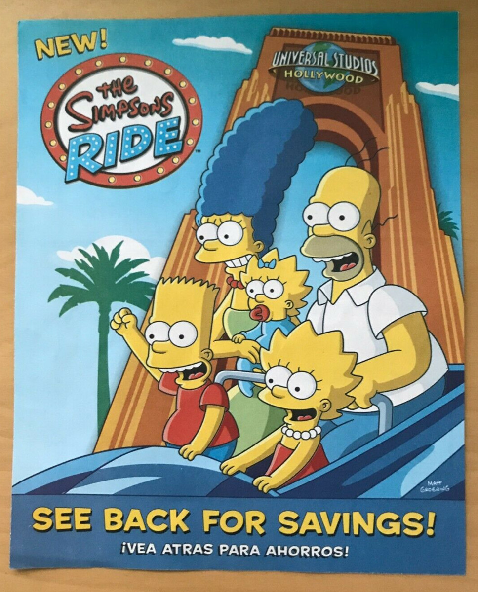 Universal Studios Hollywood The Simpsons Ride Map