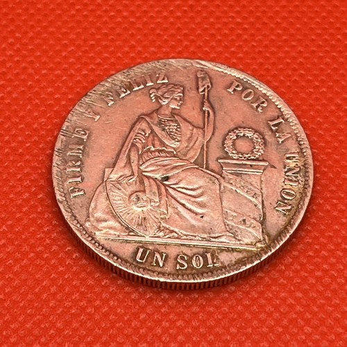1874 PERU South America 1 SOL Antique Original Silver Peruvian Coin | eBay