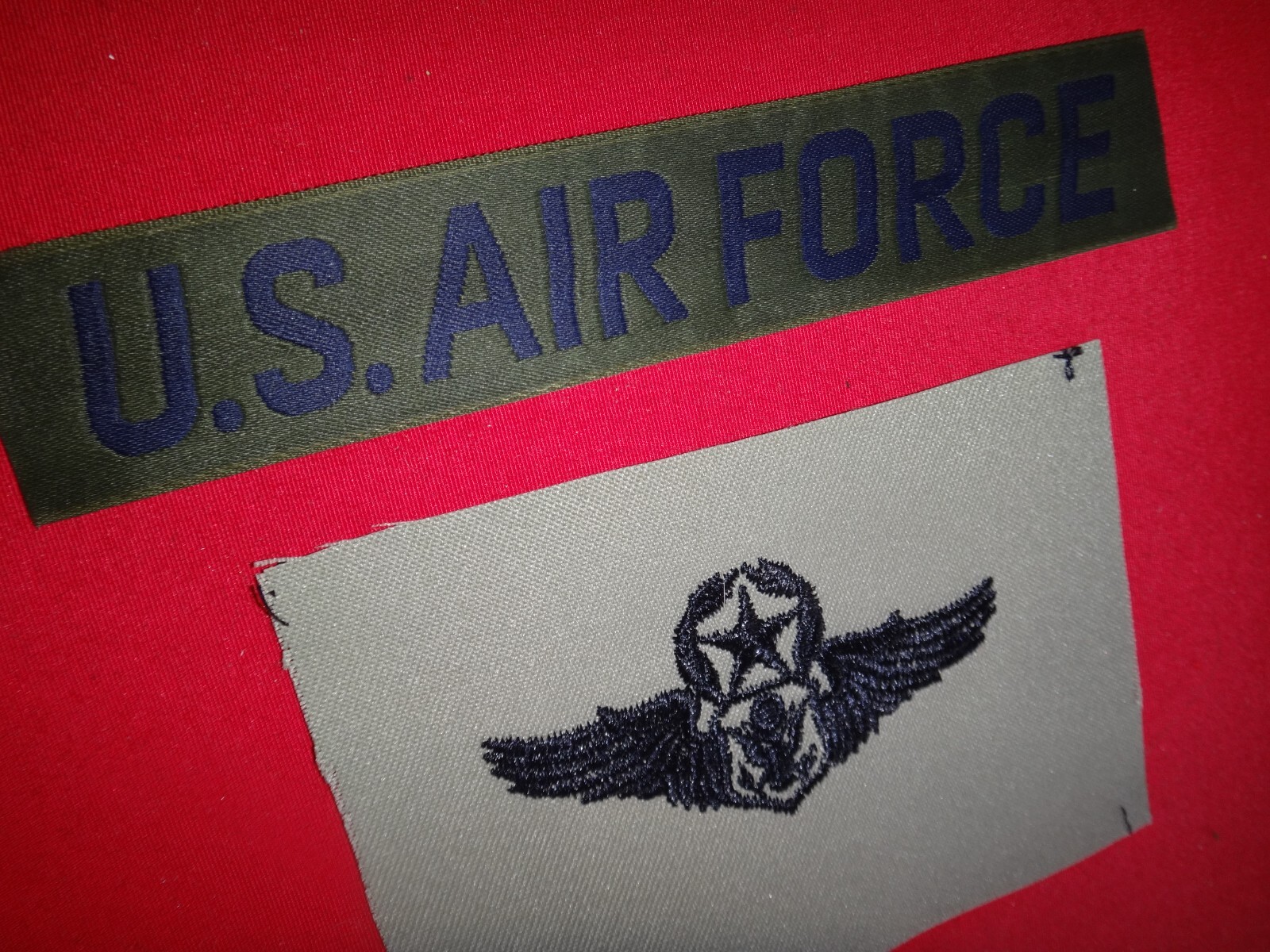 2 USAF Patches: US AIR FORCE Subdued Pocket Tape + MASTER AIRCRAFT ...