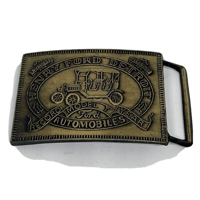 Pre owned Henry Ford Detroit Belt buckle | eBay