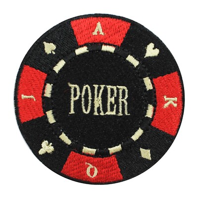 Poker patch, casino patch Embroidered Iron on Sew on Patch Badge For ...
