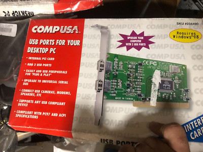 2 Port USB PCI Adapter Card Apple PowerMac Mac G3 G4 G5 OS 9 Windows 98 ...