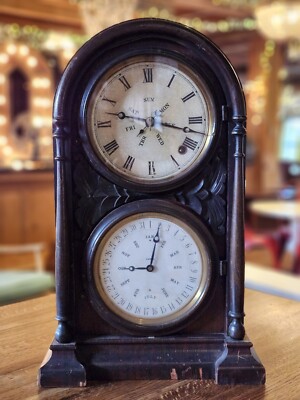 Antique 1870's Welch, Spring & Co Double Dial Perpetual Calendar Clock ...