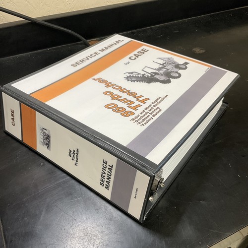 CASE 860 TURBO TRENCHER SERVICE REPAIR SHOP MANUAL INCLUDES SCHEMATICS ...