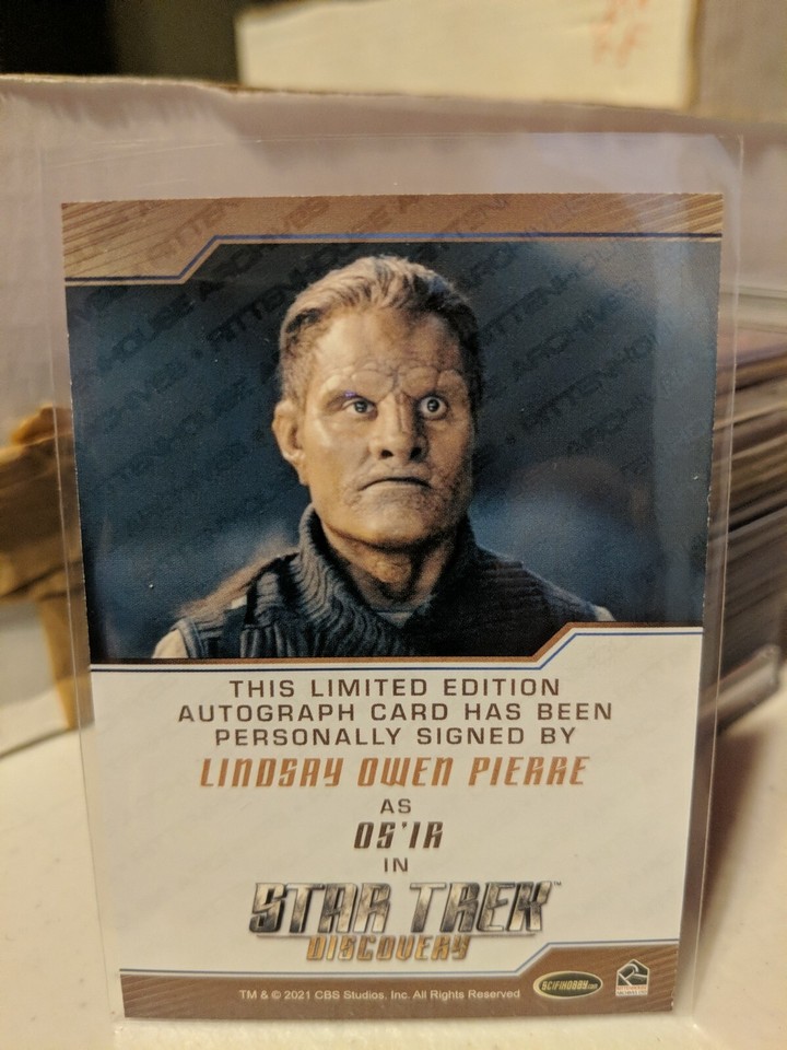 Star Trek Discovery Season 3 Lindsay Owen Pierre Autograph Archive Box ...