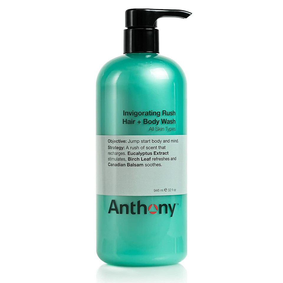 Anthony Invigorating Rush Hair and Body Wash, 32 Fl Oz, Contains ...