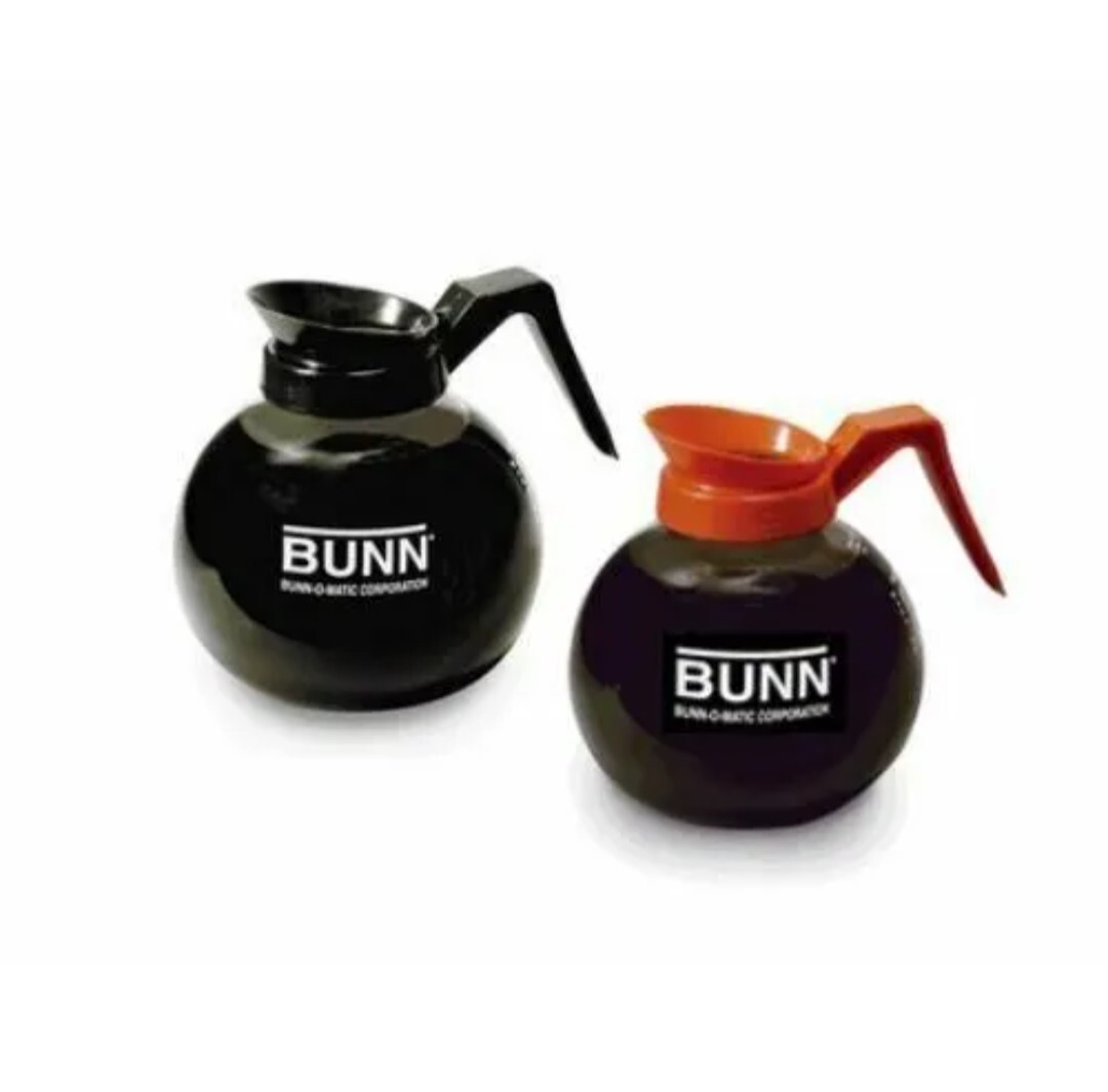 BUNN Coffee Pot Decanter replacement Black Regular/Orange Decaf set of ...