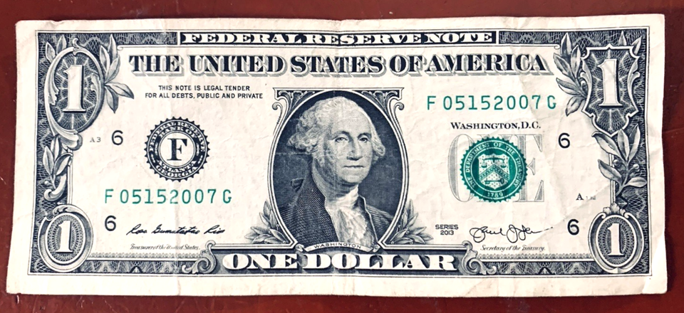 May 15 2007: Birthday Note One Dollar Bill F0515 2007G | eBay