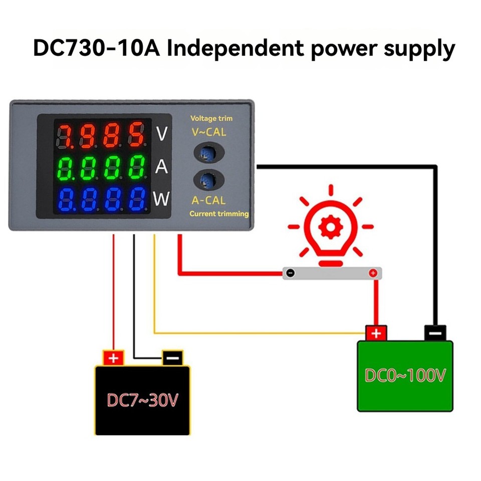 DC730 Digital Voltmeter Amperemeter Wattmeter 4-Stellig ...
