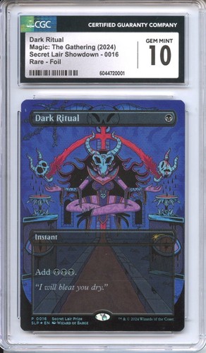 Dark Ritual Secret Lair Showdown Mtg PRIZE CARD Only 4 In The World ...