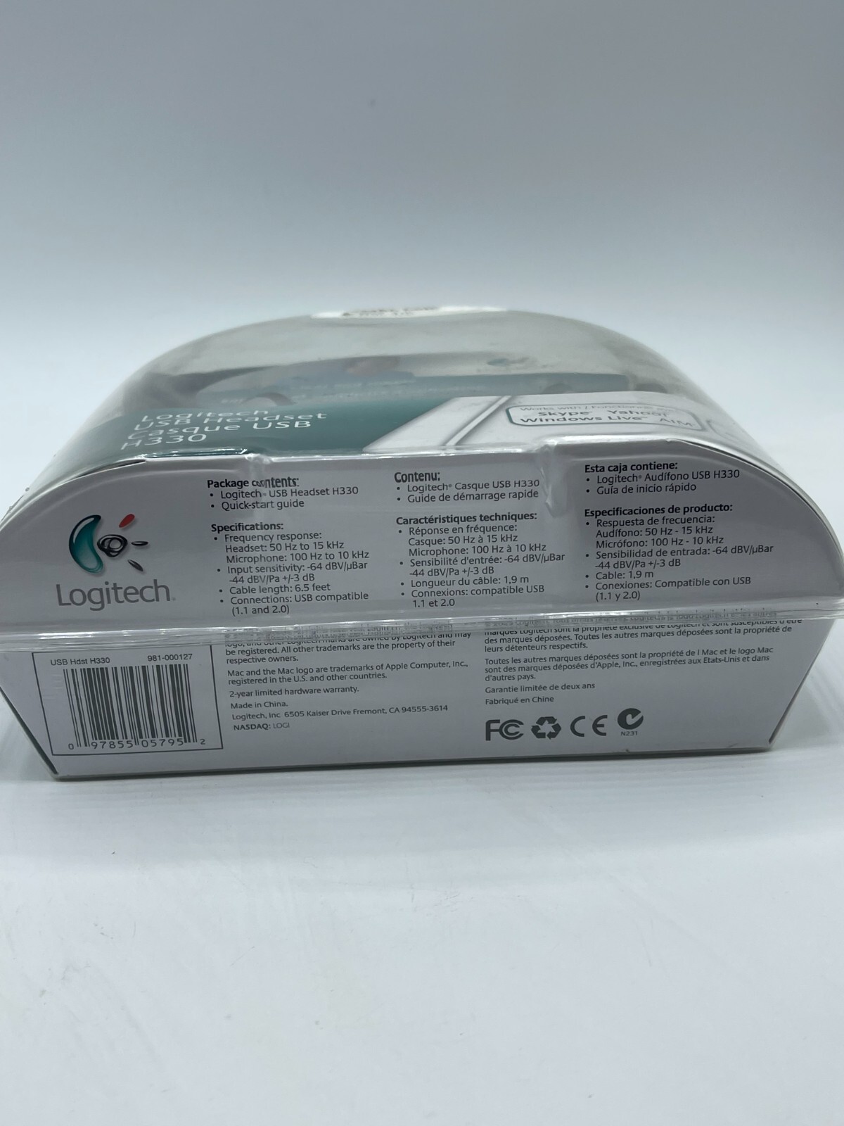 Logitech H330 Black Headband USB Headset Noise Canceling Microphone ...