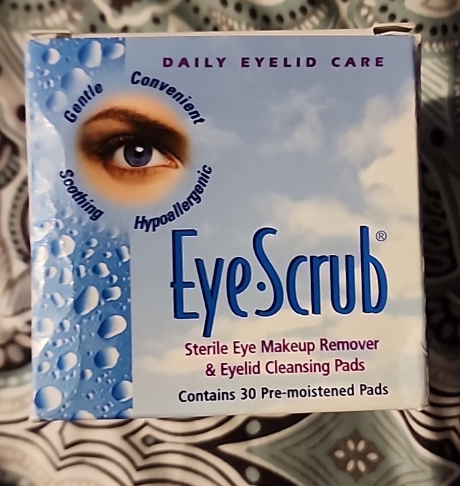 Eye Scrub Sterile Makeup Remover and Eyelid Cleansing Pads 30 Count for ...