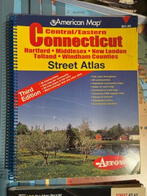 Connecticut Central & Eastern American Map Street Atlas | eBay