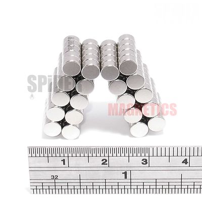 100 Magnets 5x2.5 mm Neodymium Disc round fridge craft magnet 5mm dia x ...
