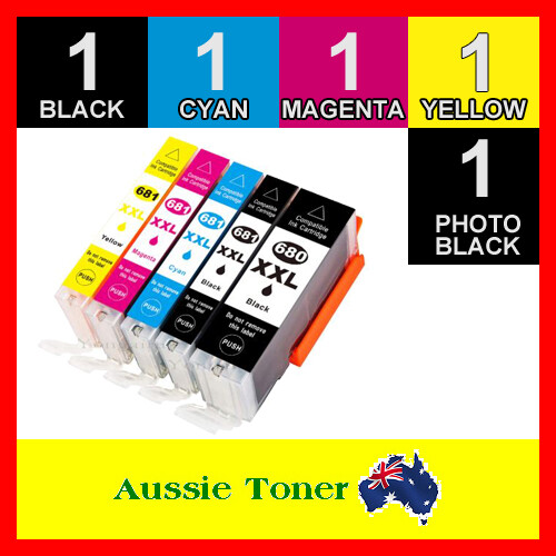 5x Ink Cartridges PGI680 CLI681 XXL for Canon TS8260 TS9160 TS9560 ...