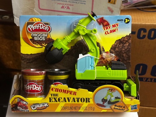 NEW Play-Doh Diggin' Rigs Tonka Chomper The Excavator Playset Chuck and ...