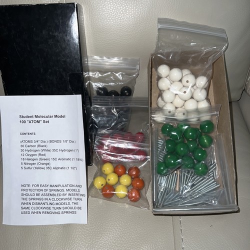 MOLECULAR MODEL SET 100 ATOM wooden chemistry biology biochem | eBay
