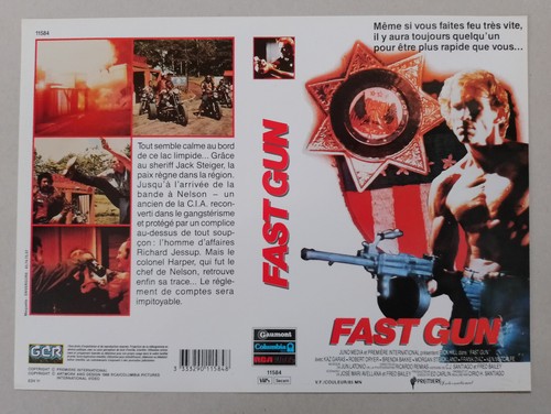 JAQUETTE VHS - FAST GUN - VHS SLEEVE - CIRIO H. SANTIAGO | eBay