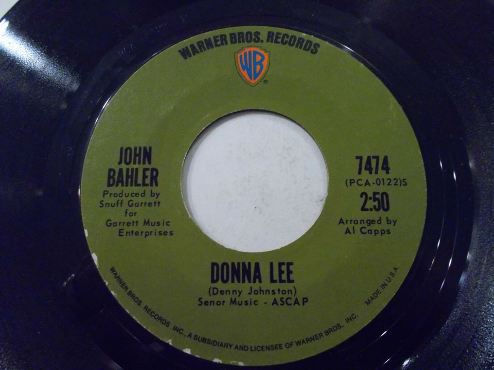 John Bahler Love Looks So Good On You / Donna Lee 45 WB Vinyl Record | eBay