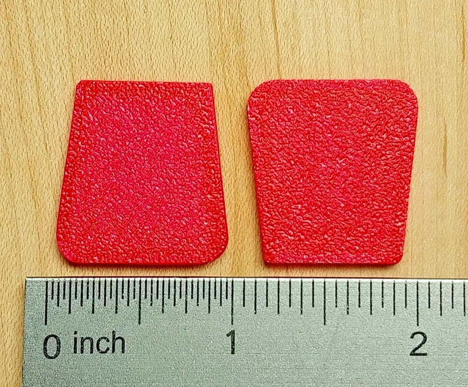 Dive lips/bills for lures 1"x 1" Fluorescent Red-Black Light Reactive ...