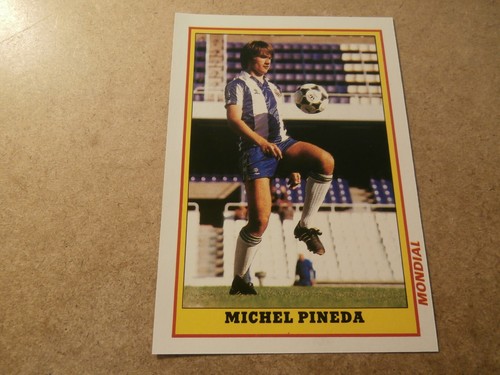 MICHEL PINEDA (ESP. BARCELONE), RARE 1988 FOOTBALL ROOKIE CARD MONDIAL ...